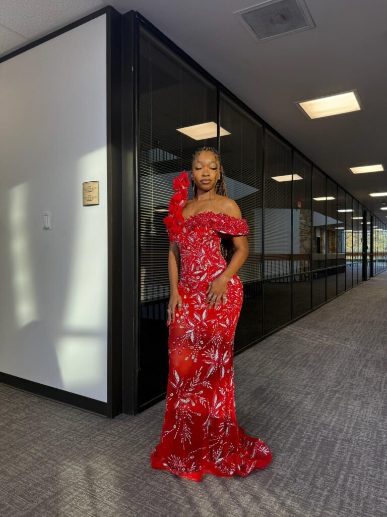 Kayla Red Dress – Liza Couture